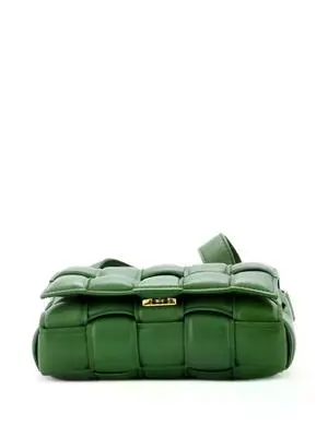 Bottega Veneta Cassette Padded Maxi Intrecciato Small Crossbody Bag - Green