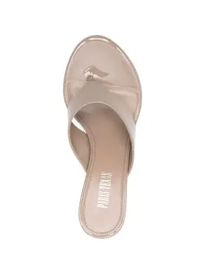 Paris Texas Lidia Thong Heeled Sandals - Grey