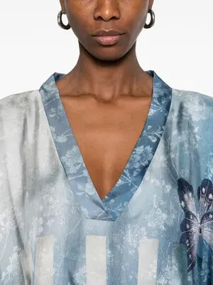 PIERRE-LOUIS MASCIA Printed Silk Kaftan