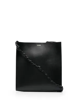 JIL SANDER Medium Leather Tangle Shoulder Bag - Black