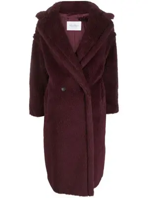 Max Mara Tedgirl Wool Coat - Red