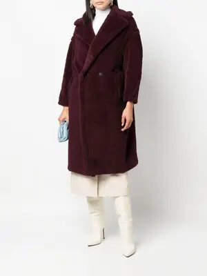 Max Mara Tedgirl Wool Coat - Red