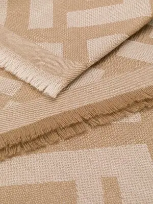 Fendi Ff Wool Scarf - Beige