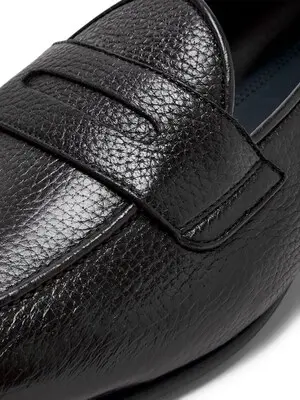 Brioni Appia Penny Leather Loafers - Black