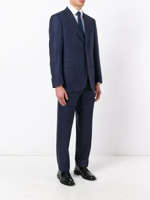 Brioni Wool Single-breasted Suit - Blue