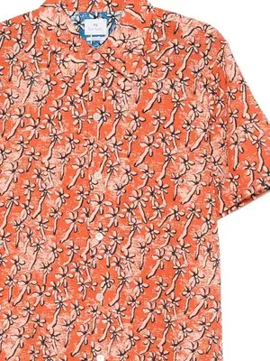 Paul Smith Field Floral Cotton Shirt - Orange
