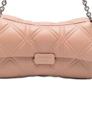 Emporio Armani Leather Shoulder Bag - Beige