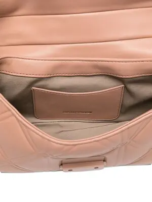 Emporio Armani Leather Shoulder Bag - Beige