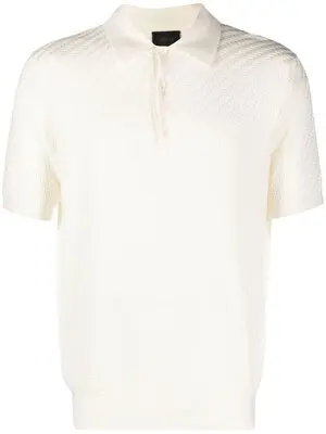 Brioni Cashmere And Cotton Blend Polo Shirt