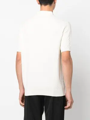 Brioni Cashmere And Cotton Blend Polo Shirt