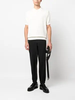 Brioni Cashmere And Cotton Blend Polo Shirt