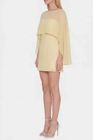 Amanda Uprichard Berkshire Mini Dress With Cape Effect