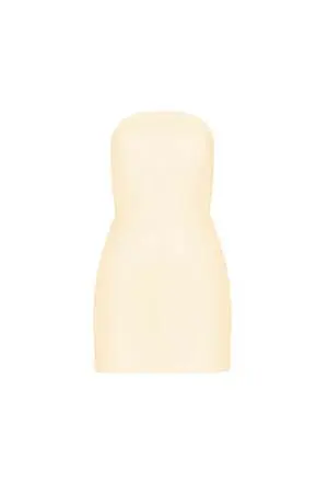 Amanda Uprichard Berkshire Mini Dress With Cape Effect - Cornsilk
