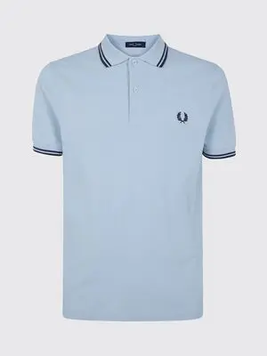 Fred Perry Cotton Polo Shirt With Logo - Blue 1