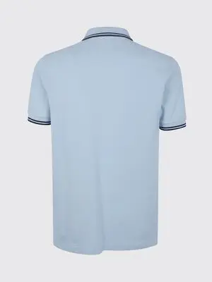 Fred Perry Cotton Polo Shirt With Logo - Blue 1