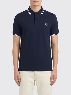 Fred Perry Cotton Polo Shirt With Logo - Blue