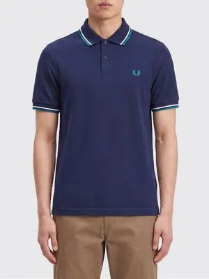 Fred Perry Cotton Polo Shirt With Logo - Ink