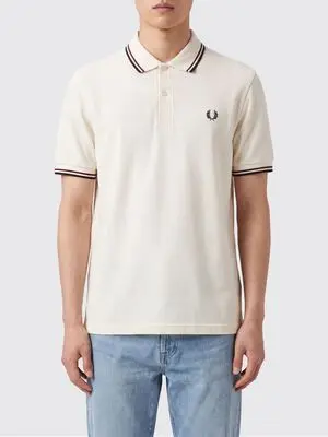 Fred Perry Cotton Polo Shirt With Logo - Ivory