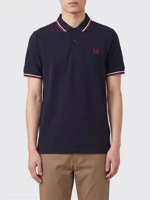 Fred Perry Cotton Polo Shirt With Logo - Sky