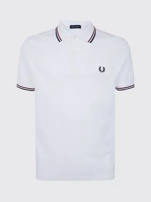 Fred Perry Cotton Polo Shirt With Logo - White 1