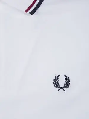 Fred Perry Cotton Polo Shirt With Logo - White 1