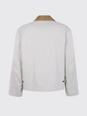 TOM FORD Cotton Jacket With Suede Collar - White