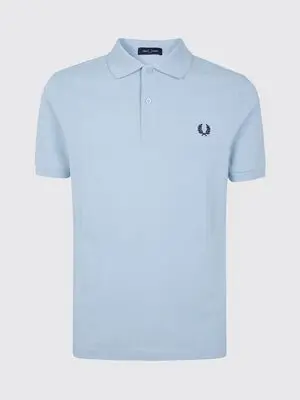 Fred Perry Cotton Polo Shirt With Logo - Blue 1