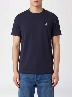 Fred Perry Cotton T-shirt With Embroidered Logo - Black