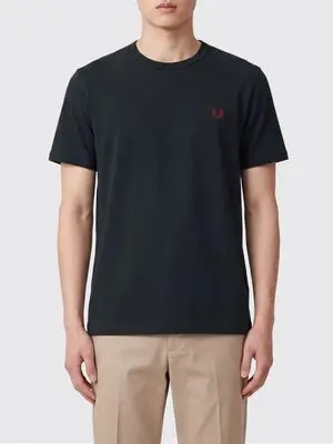 Fred Perry Cotton T-shirt With Embroidered Logo Grass Green