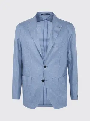 Tagliatore Single-breasted Blazer In Silk - Blue