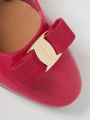 FERRAGAMO Slingback Pumps With Bow Detailing - Fuchsia