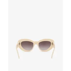Celine 3-dots Cat-eye Acetate Sunglasses - White