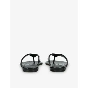Le Monde Beryl Thong Leather Sandals - Black