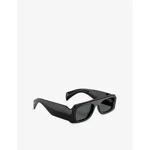 Oliver Spencer Rectangle-frame Acetate Sunglasses - Black