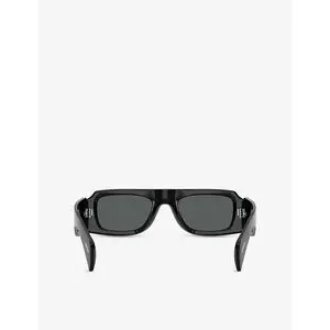 Oliver Spencer Rectangle-frame Acetate Sunglasses - Black