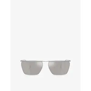 Oliver Spencer Rectangle Titanium Sunglasses - Silver