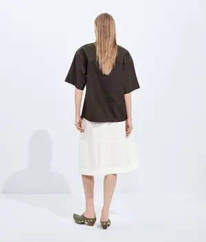 Bottega Veneta Compact Cotton Toile Culotte - Chalk