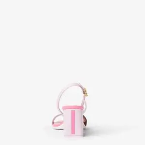 Fendi Arco Knit And Nappa Leather Sandals