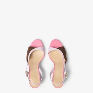 Fendi Arco Knit And Nappa Leather Sandals