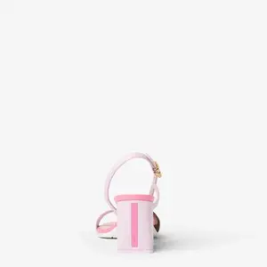 Fendi Arco Knit And Nappa Leather Sandals
