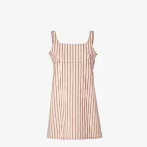 Fendi Ff Denim Mini Dress - Red