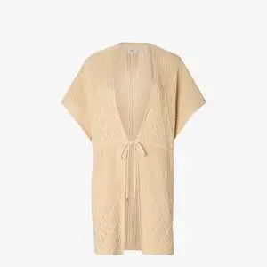 Fendi Ff Poncho - Beige