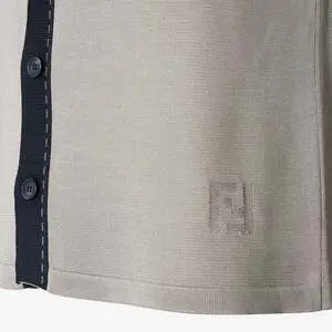 Fendi Short-sleeved Cardigan With Ff Logo