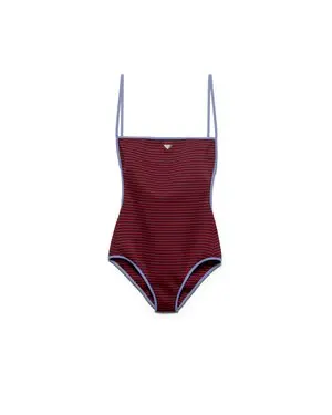 Prada One-piece Interlock Jersey Swimsuit - Red