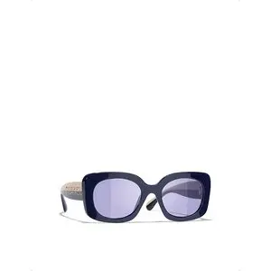 Chanel Ch5563b Square-frame Sunglasses - Blue