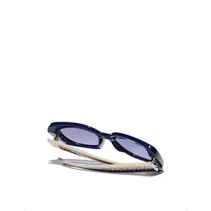 Chanel Ch5563b Square-frame Sunglasses - Blue