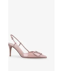 Valentino Garavani Vlogo Signature Patent-leather Courts - Blush