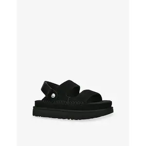 UGG Goldenstar Glide Suede Sandals - Black