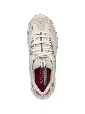 Sketchers Striped Panelled Sneakers - Neutrals