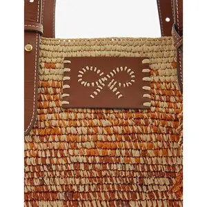 ANYA HINDMARCH Dégradé Large Round Raffia Basket Bag